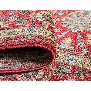 Rugs.com Chelsea Collection Rug – 5' x 8' Red Medium Rug Perfect for Bedrooms, Dining Rooms, Living Rooms