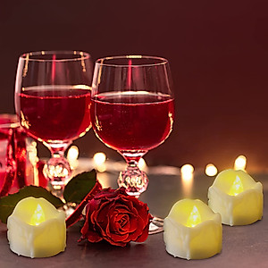 PChero LED Tealights with Timer, 12pcs Flickering Flameless Battery Operated Timed Tea Light Electric Candles for Halloween Christmas Home Party Wedding Centerpieces Decorations