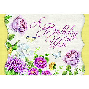 "Birthday Bouquet" - Birthday Greeting Cards - KJV Scripture - (Box of 12)