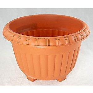 Japanese Plastic Bonsai Training Pot/Garden Planter 10.5"x 10.5"x 7" - Orange