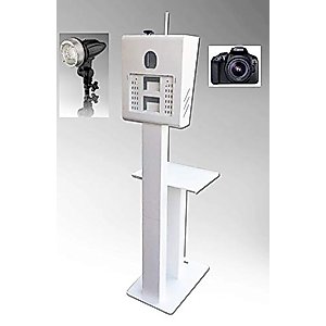 Sam T11 LED Photo Booth Matching Printing Stand, External Strobe Light and Canon T6 DSLR Camera Installed in. Compatible W/Microsoft Surface Pro 3 Or 4 Acer Alpha Switch 12 (White)