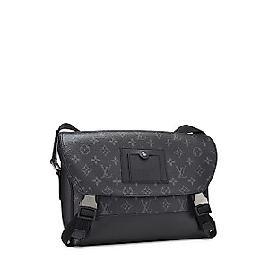 Louis Vuitton, Pre-Loved Black Monogram Eclipse Voyager Messenger PM, Black