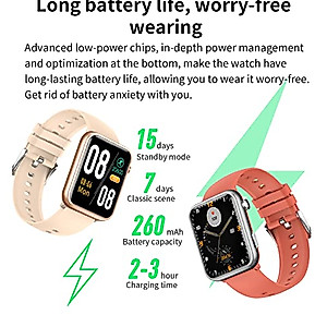 Smart Watch(Receive & Dial) 1.85" Touch Screen SmartWatch for Android and iOS Phones Compatible/65 Sports IP68 Waterproof SmartWatchs with Fitness Tracker Heart Rate/Sleep Monitor/Pedometer/Calories