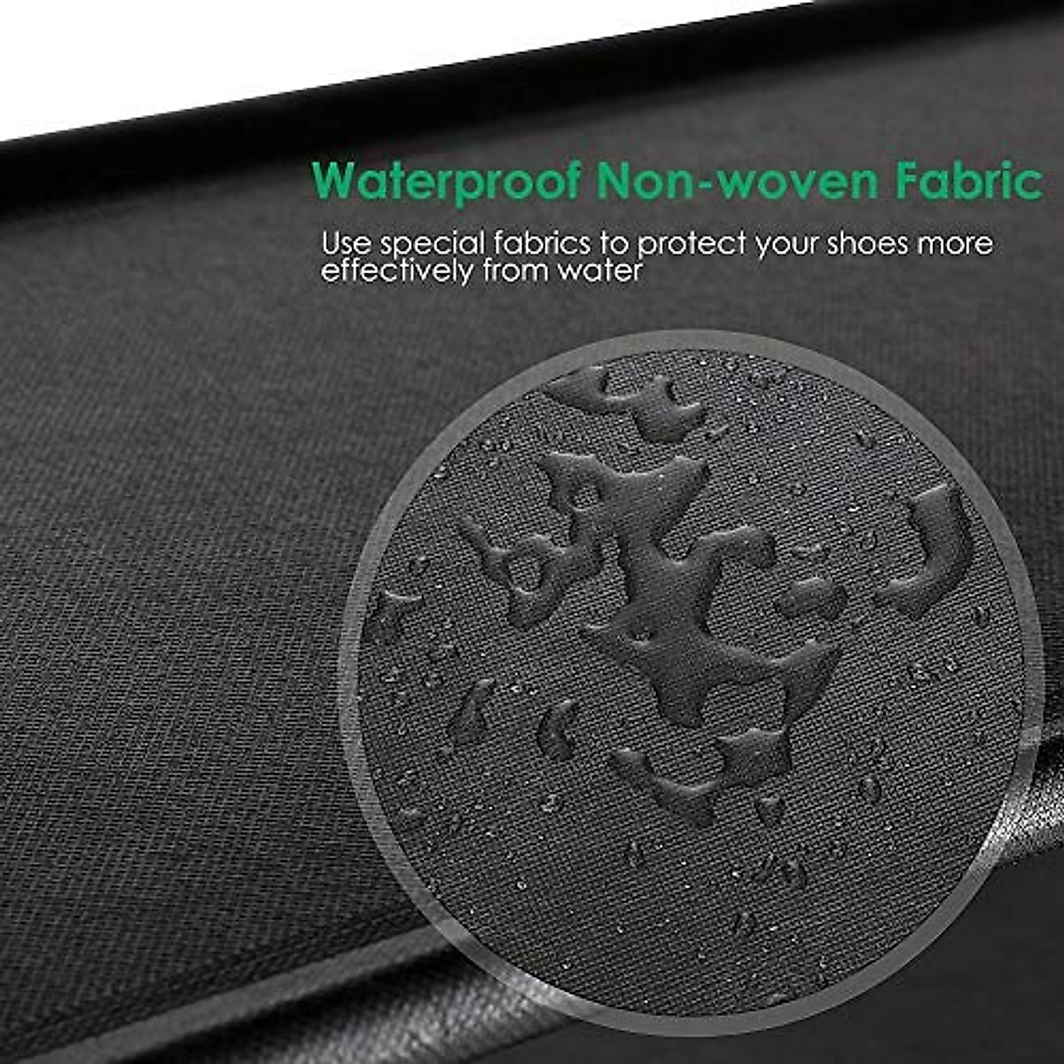 5 Tiers Shoe Rack Space Saving Shoe Storage Organizer Shoe Tower Cabinet Stackable Shelves 39.75 L x 11.13 W x 38.5 H InchesHolds 20-25 Pairs (Black)