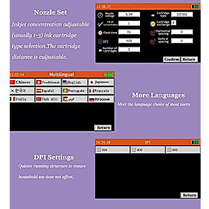 PEKOKO 50.8mm Handheld Inkjet Printer QR Code Printer with Color Touch Screen Coding & Marking Machine for Plastic Bag,Carton Box,Pipe,Tube,Eggs,Foam,Metal, Porcelain, Wood, Building Materials