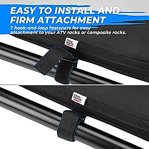 kemimoto ATV Rack Pad, Four Wheeler Rack Seat Cushion for Passenger Compatible with Fourtrax Foreman Rancher Kawasaki Brute Force Recon, Black