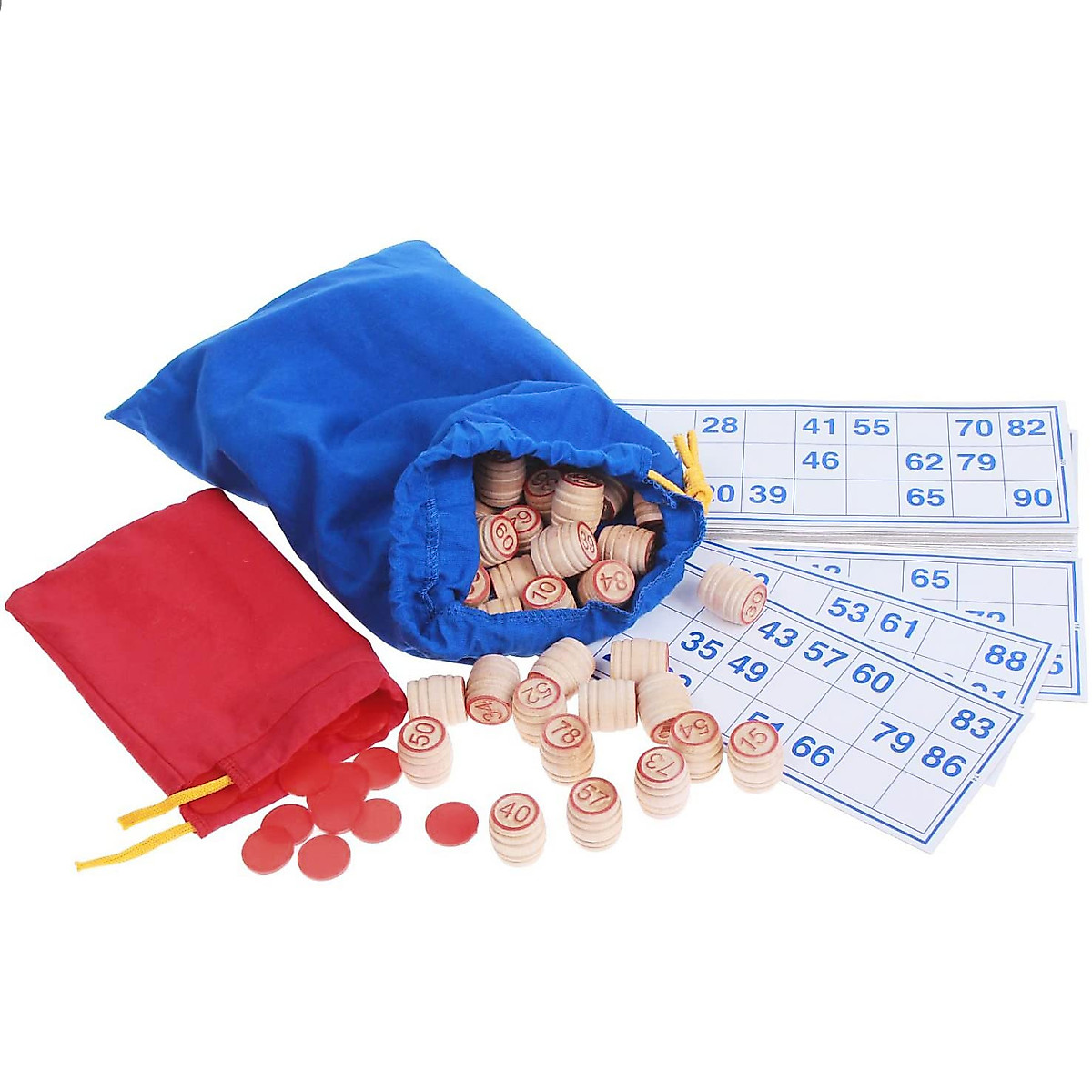 AEVVV Wood Russian Lotto in Metal Case with Russian Folk Patterns - Bingo Game Cards Set for Family