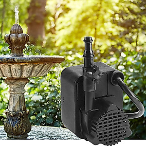 Little Giant PE-1H-PW 115 Volt, 1/125 HP, 170 GPH Epoxy Encapsulated Small Submersible Direct Drive Pump with Hooded Volute and Flow Control Valve, 6-Feet Cord, Black, 566604