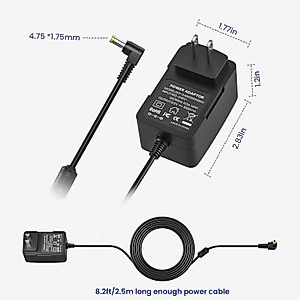 XXSZHY 9.5V AC/DC Adapter for Casio Power Supply Charger for Casio Piano Keyboard - Only Compatible for Listed Models (8.2 Ft Long Cord) (9.5v 1a)