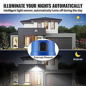 VEVOR LED Barn Light, 50W 5500LM, Ultra Brightness 6000K Daylight, Dusk to Dawn Area Lights, Outdoor Security Flood Lighting, IP65 Waterproof for Outside Yard Street Garage Shed Patio, Wall/Pole Mount