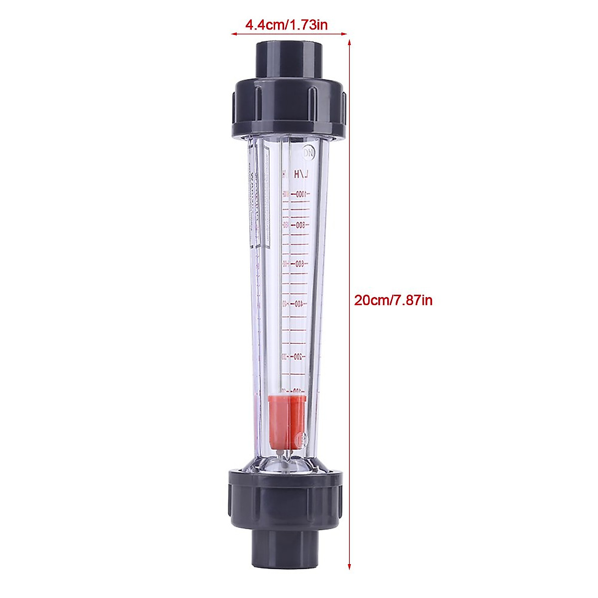 LZS 15D Flowmeter, Liquid Flowmeter Flow Plastic Tube Type 100 1000L H Water Flow Meter Flowmeter