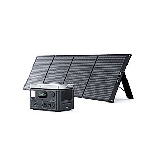 GROWATT Solar Generator VITA 550 Portable Power Station with 200W Solar Panel, UP to 1050W Output, 538Wh LiFePO4 Battery, Fast Solar Charging, Solar Powered Generator for Outdoor Camping/RV/Home Use