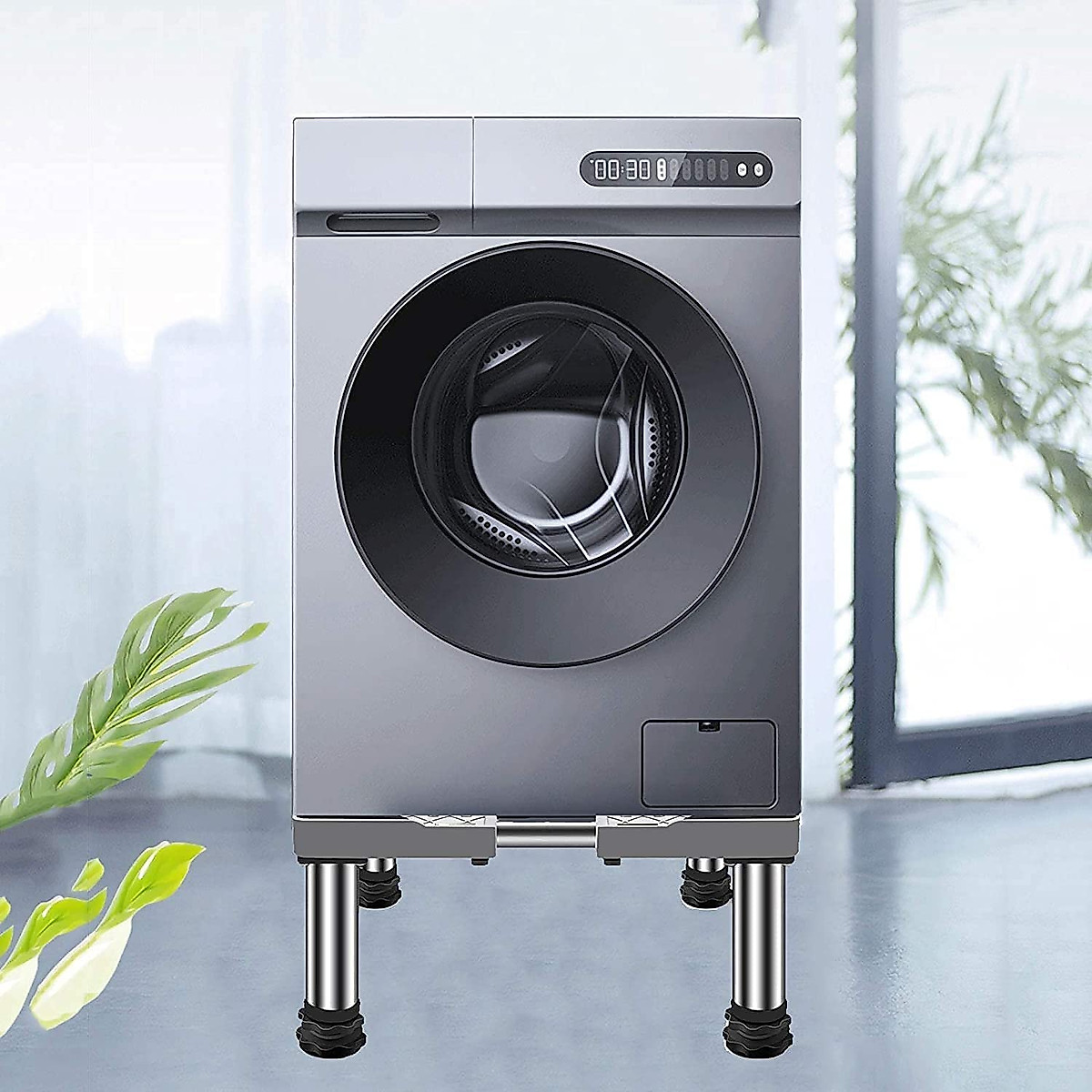 TAHNYC Washing Machine Stand, Multifunctional Adjustable Furniture Carrier, Stainless Steel heightened Universal Stand for Dryer Washing and Refrigerator, 4 ft