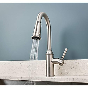 Moen 87731SRS Glenshire Spot resist Stainless one-handle High Arc pulldown Kitchen Faucet