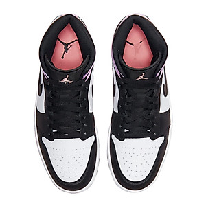 Nike Men's Air Jordan 1 Mid Se Dm1200 Shoes, Black/Bleached Coral-white, 9.5