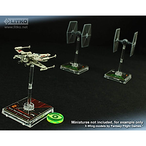 LITKO Space Fighter 2nd Edition Tokens | Compatible with Star Wars: X-Wing Miniatures Game | Pack of 10 (Circular Focus Tokens)