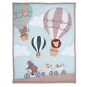 Bedtime Originals Up Up & Away 3-Piece Animals/Hot Air Balloon Crib Bedding Set
