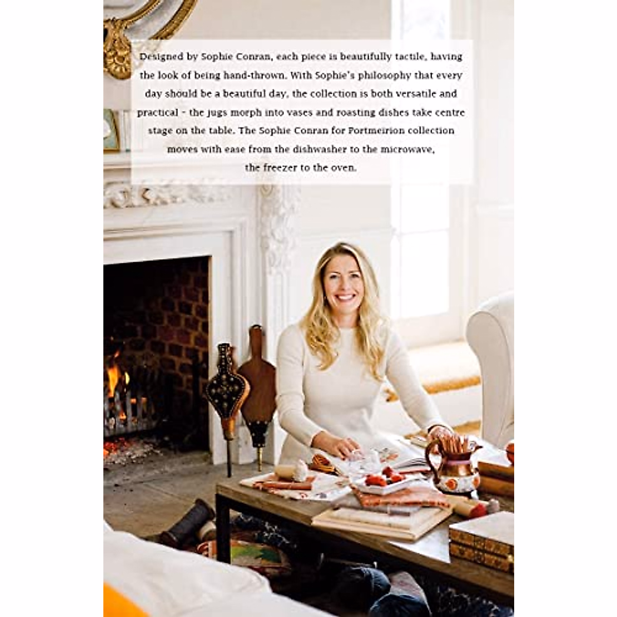 Portmeirion Sophie Conran White Low Covered Casserole Dish | 3 Quart Round Casserole Serving Dish | Made from Fine Porcelain | Dishwasher and Microwave Safe