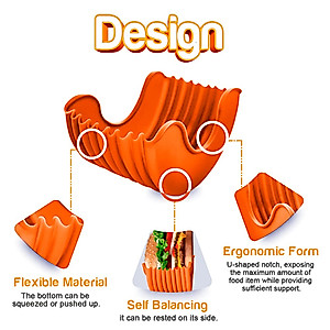 Hamburger Holders silicone burger holder plastic hamburger baskets clean eating containers 4 HOLDERS sandwich containers kids burger holder for eating