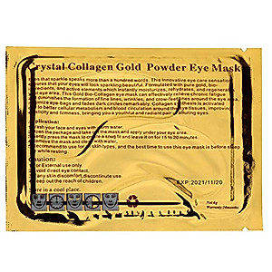 Ruzzut Under Eye Patches - 30 Pairs 24K Golden Collagen Under Eye Mask, Anti Aging Hyaluronic Acid Under Eye Gel Pads Reducing Dark Circles, Puffy Eyes & Eye Bags(30PCS Gold)