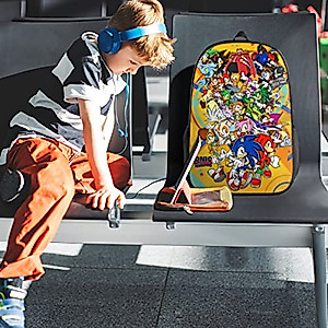 Fuyeyoso Anime Sonic The Hedgehog 17 Inch Lightweight Backpack Boys Girls Shoulder Bags Large Capacity For Gift