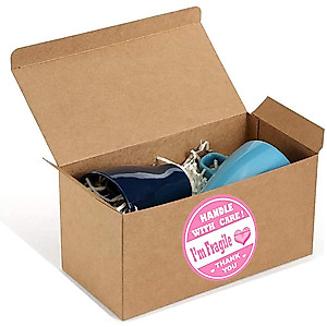 Pink Fragile Stickers I’m Fragile Box Labels, 1.5 Inch Round Thank You Sticker,Fragile Shipping Sticker for Personal Gift Bag, Small Business,mailing Packages and Box(500 Pcs)