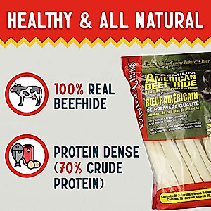 Canine Chews 10-11" Dog Rawhide Retriever Rolls - Dog Rawhide Chews (20 Pack) - 100% USA-Sourced Natural Beef Raw Hide Dog Bones for Large Dogs - Healthy Single-Ingredient Rawhide Bones Treat