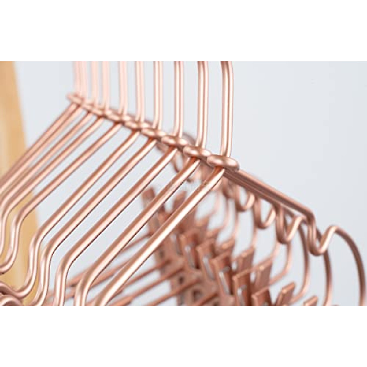 Koobay Clothes Hangers for Baby Metal Hangers with Adjustable Clips, 10PACK, Heavy-Duty and Space-Saving for Pants,Skirts, Coat, Dress (10)