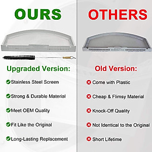 S-Union WE03X23881 Dryer Lint Filter Screen Stainless Steel Compatible With General Electric (GE) Dryer, Replace PS11763056, AP6031713, EAP11763056, Include Clothes Dryer Lint Vent Trap Cleaner Brush