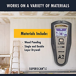 Zircon SuperScan A2 Advanced Stud Finder with 2 Mode Target Control, StudScan and DeepScan Mode