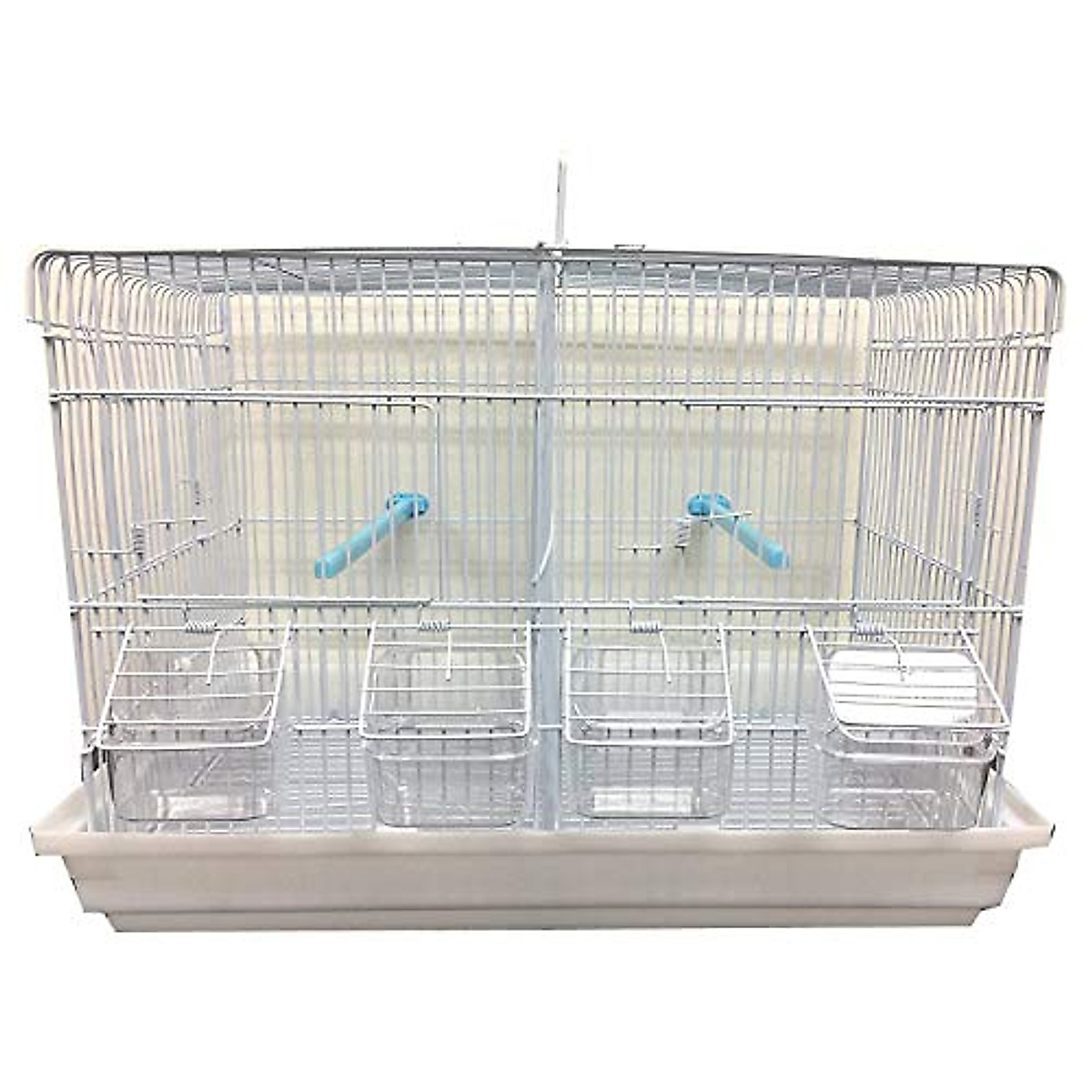 New Aviary Finches Canaries Breeder Bird Parrot Breeding Travel Vet Carrier Cage with Center Divider (One Cage)