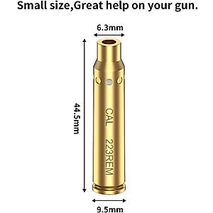 Tipfun Bore Sight Cal 223 5.56mm Rem Gauge Laser Sight Red Dot Boresighter with Batteries