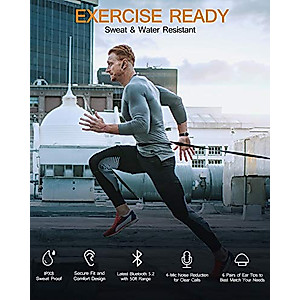 DTTO J-10 Active Noise Cancelling Earbuds with 60ms Low-Latency Game Mode, Wireless Charging Case Bluetooth 5.2 Auto-Pairing Touch-Enabled Voice-Assistant, Immersive Sound Deep Bass IPX8 Sweatproof