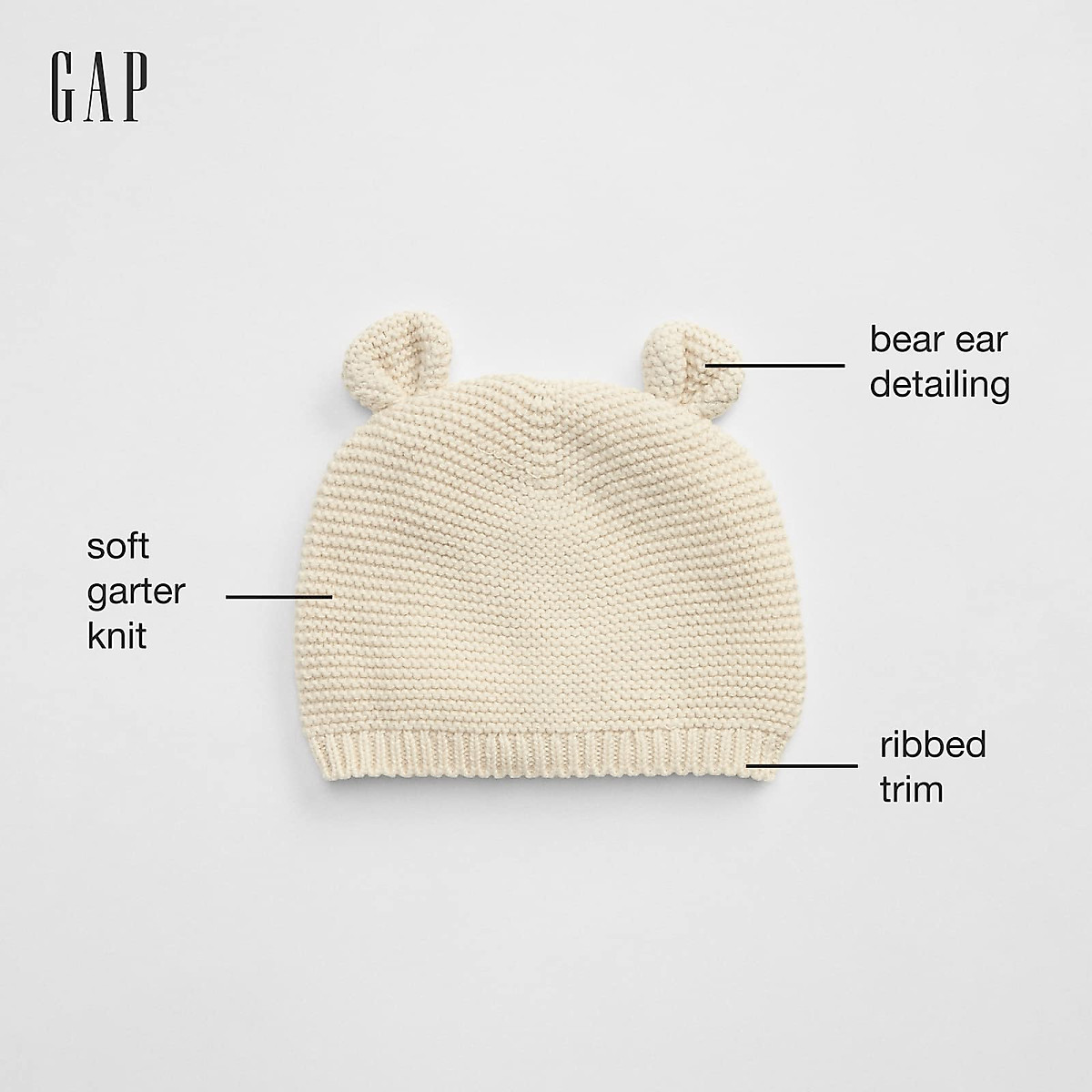 GAP Unisex Baby Garter Hat, Milkshake Pink, 3-6 Months US