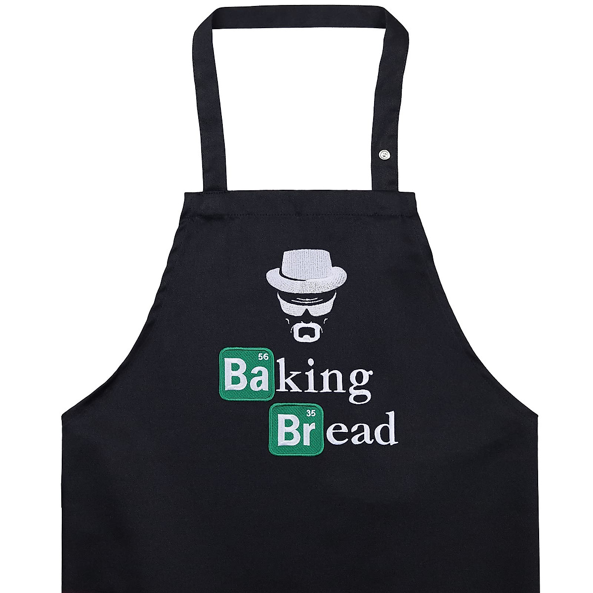 EXPRESS-STICKEREI BAKING BREAD Embroidered Bib Apron with Slogan for hobbybakers adjustable baking Apron with Pocket for men women Kitchen Gift for Mother, Daughter, Grandma, Grandfather, Father