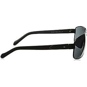 Fossil Men's FOS3060s Rectangular Sunglasses, Matte Black/Gray, 63 mm