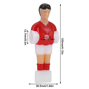 Alomejor Table Soccer Player Football Man Table Guys Man Soccer Player Part 2 Red and 2 Blue for Table Football Replacements Set of 4 pcs
