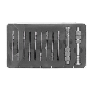 Slotted Screwdriver Set, Screwdriver Set High Strength with 9 Bits 2 Handles for Electronics Maintenance