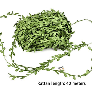 OFNMY Artificial Vines 132 Ft/40M Fake Hanging Plants Leaf Garland Silk Ivy Artificial Balloon Greenery Home Wall Garden Wedding Party Wreaths Decor