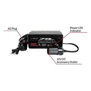Schumacher PC-6 AC to DC Power Converter with 12V DC Port That Plugs into 12V AC Outlet - 70 Watts Continuous 140 Peak Watts, Black