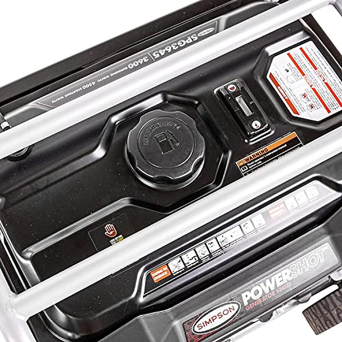SIMPSON Cleaning SPG3645 Portable Gas Generator and Power Station for Camping, RV, Home Use, Construction, and More, 3600 Running Watts 4500 Starting Watts
