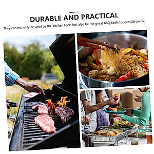 Yardwe 5 Sets Barbecue Tool Set Outdoor Barbecue Tools BBQ Grill Accessories Grilling Skewers Food Tong BBQ Grill Portable Grill Utensils Multifunction BBQ Needle Stainless Steel