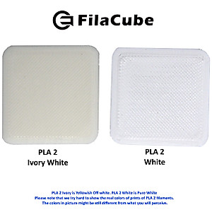 White PLA 1.75 filament - FilaCube PLA 2 pure white filament 1 kg 1.75mm 3D Printer filament [Made in USA] real PLA white PLA+ pro compatible FDM printer ender creality monoprice prusa anet makerbot