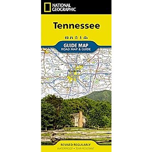 Tennessee Map (National Geographic Guide Map)