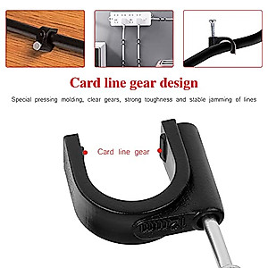 OCR 600pcs Circle Cable Clips with Steel Nail in Black Wire Clips 4mm 5mm 6mm 7mm 8mm 10mm 12mm Cord Management for RG6, RG59, CAT6, Coax Cable, Ethernet, TV, Telephone, Printer Cable