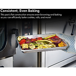 CURTA 6 Pack Aluminum Sheet Pan, NSF Listed 1/4 Quarter Size 13 x 10 inch Commercial Bakery Cake Bun Pan, Baking Tray