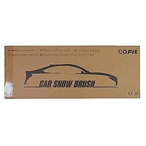 COFIT 36" Car Snow Brush Long Handle, 2 in 1 Extendable Ice Scraper for Windshield, Detachable Snow Removal Tool, Comfortable Clean Brush Scratch Free for RV, Truck, SUV, Windows, Roof, Exterior, Blue