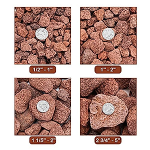 Stanbroil Red Lava Rock Granules for Gas Log Sets and Fireplaces - 10 lb.Bag(1"-2")