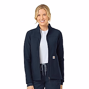 Carhartt Women's Fluid Resistant Fleece Jacket, Navy, S