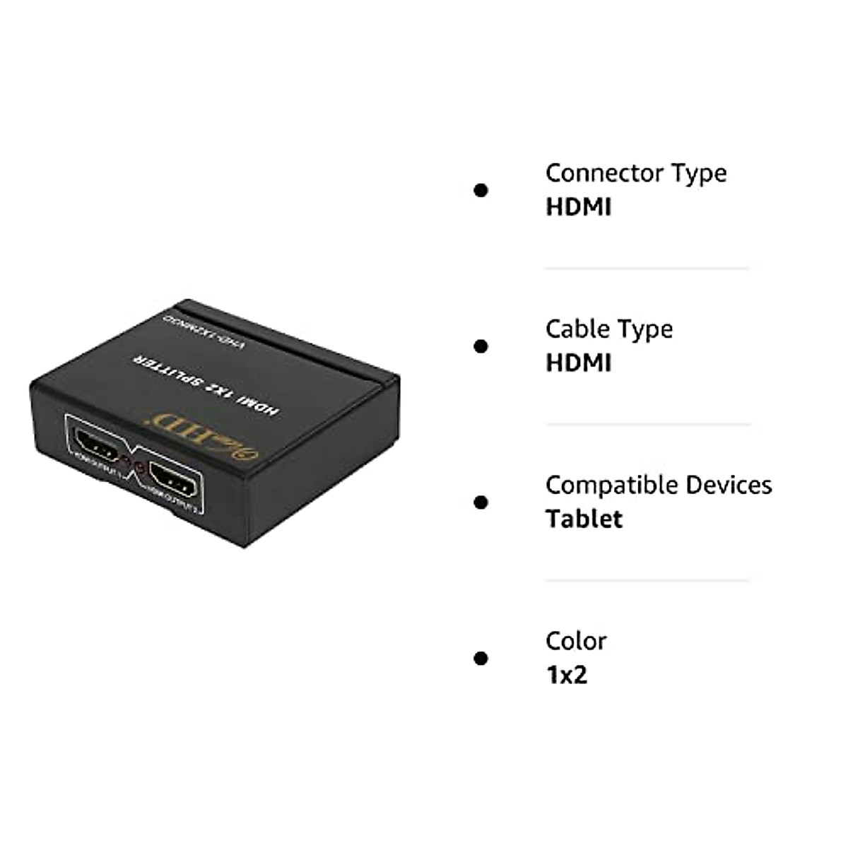 ViewHD 1x2 HDMI Splitter - Split 1080P 3D Signal to 2 TVs